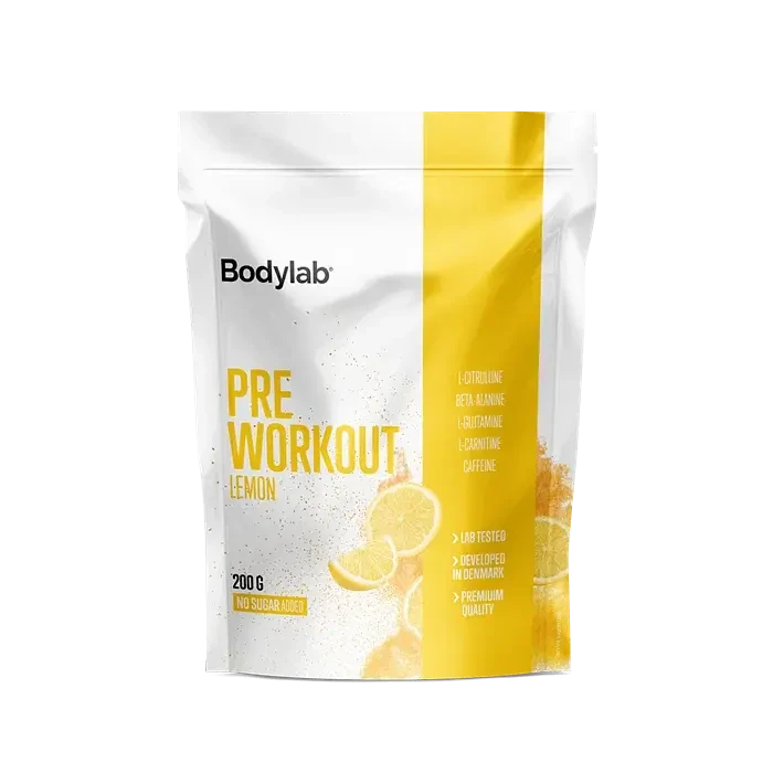 Bodylab Pre Workout - lemon, 200g - Bodylab Energi - 148,95